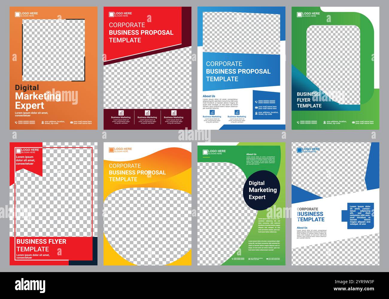 Digital marketing flyer design, business poster template, corporate ...