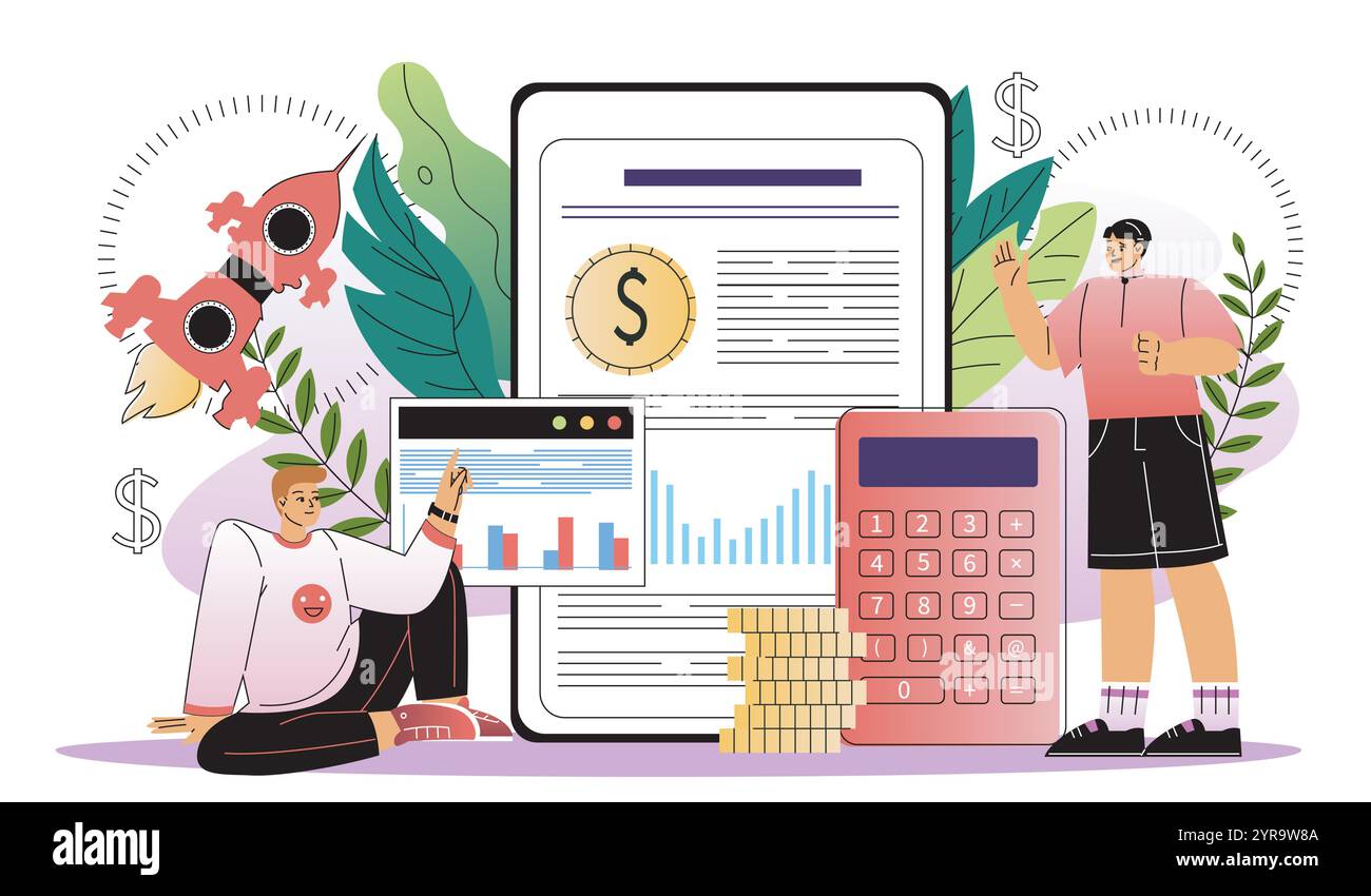 Demand analysts team. Men analyze graphs and diagrams. Analysts conduct ...