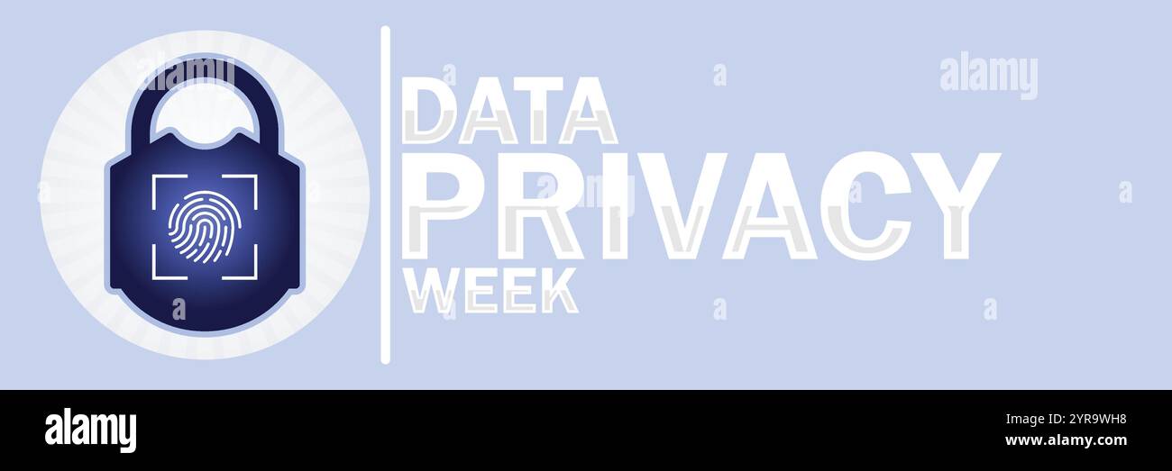 Data Privacy Week. Suitable for greeting card, poster and banner ...