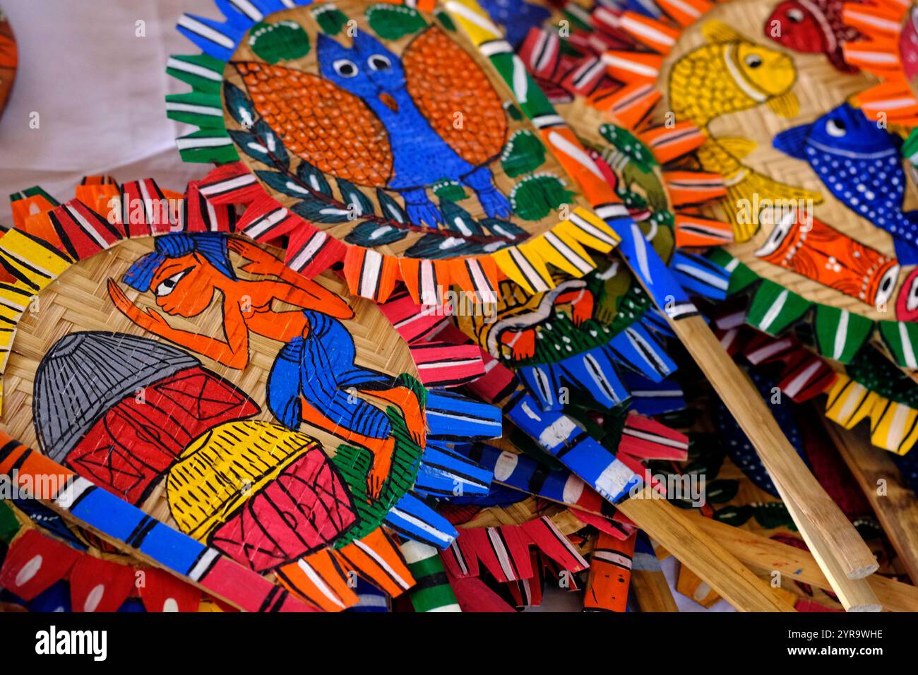 Colorful works of handicraft, home decor items for sale during ...