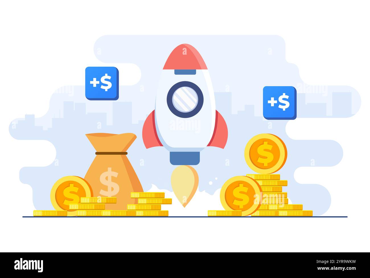 Economic growth cartoon illustration hi-res stock photography and ...