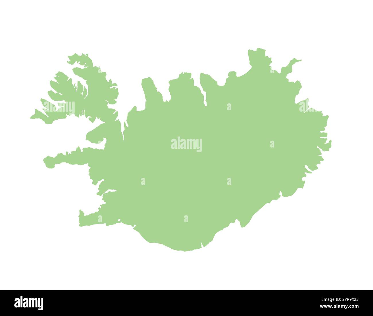 Iceland country map hi-res stock photography and images - Alamy