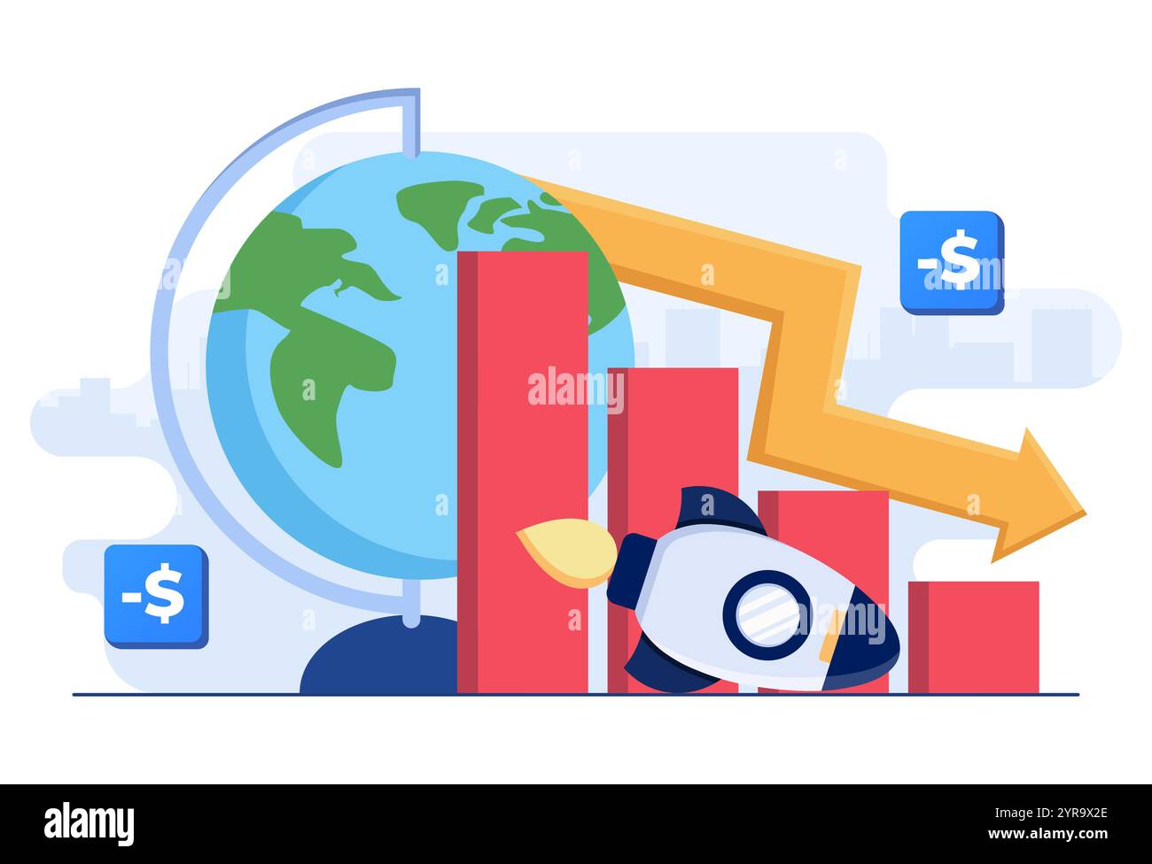 Economic crisis cartoon Stock Vector Images - Alamy