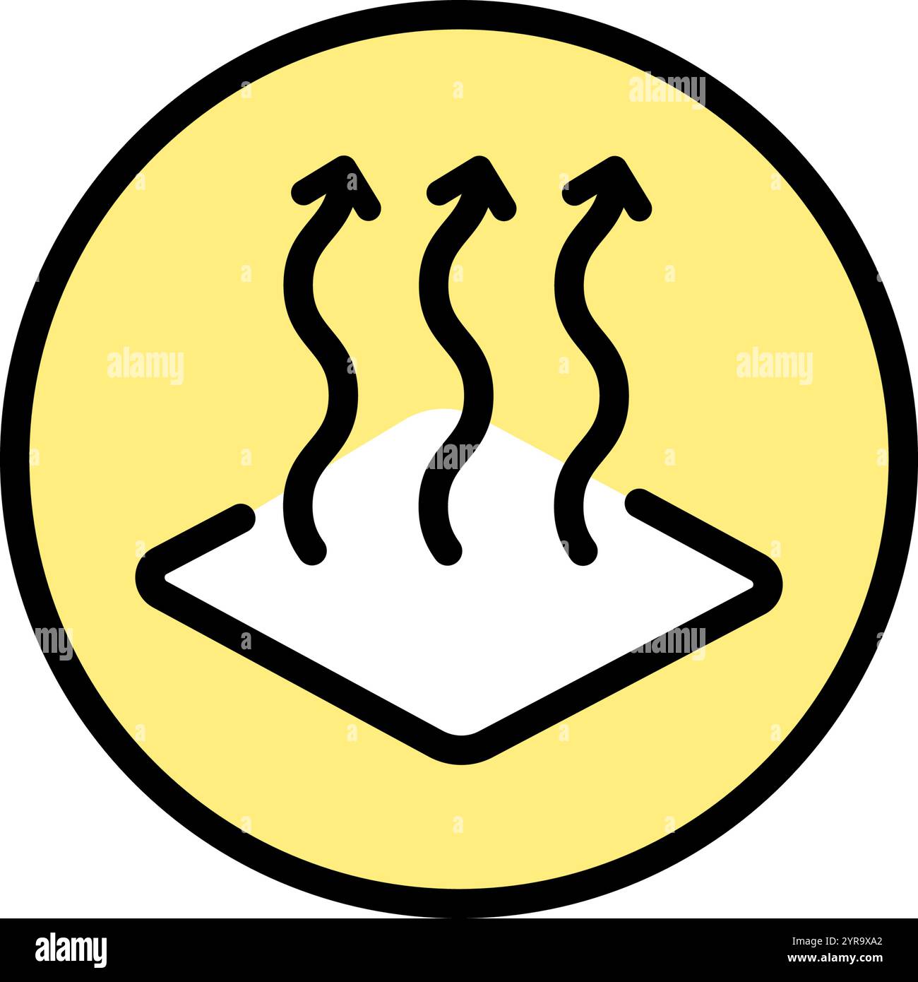 Heated floor color icon. House heating related icon and simple vector ...