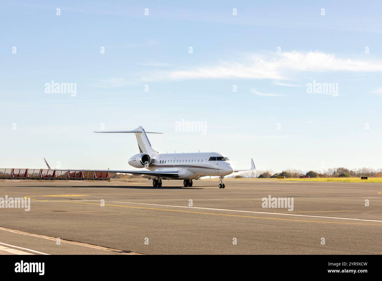 NetJets Bombardier Global 6000 at Biarritz airport, France Stock Photo ...