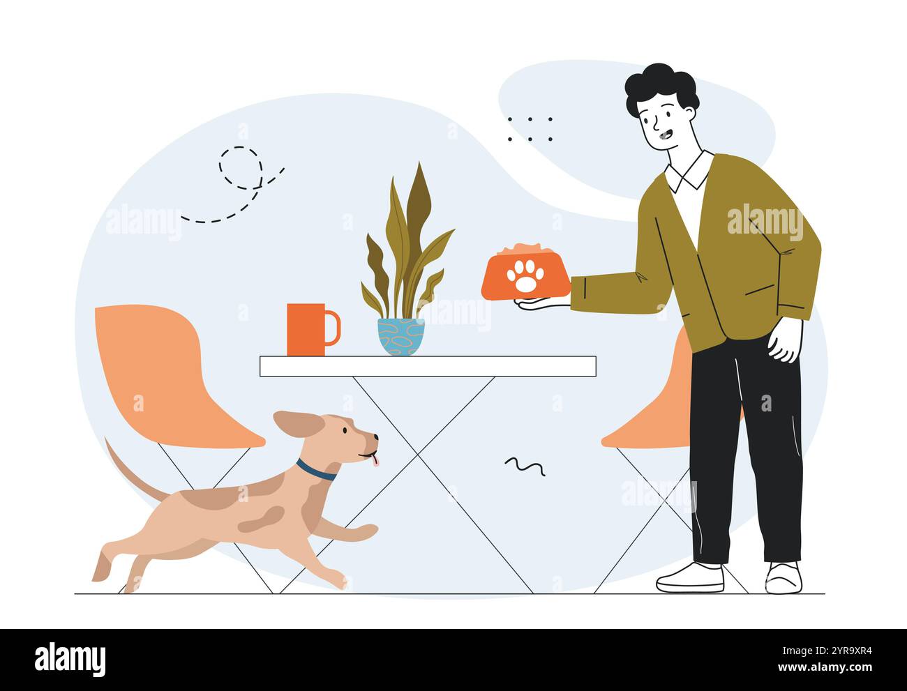 Care caring feeding young Stock Vector Images - Alamy