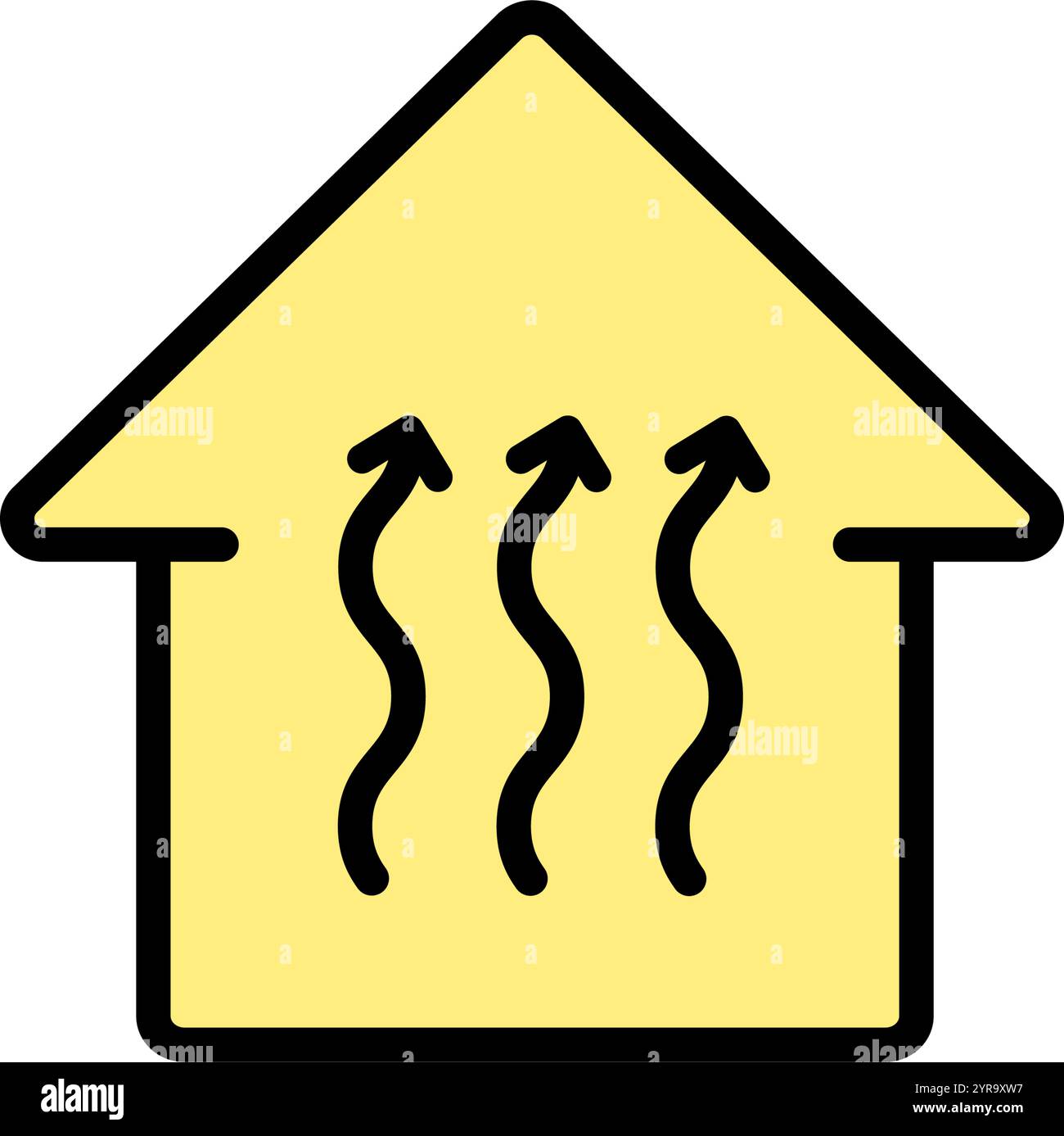Heated floor icon. House heating related icon and color vector. HVAC ...