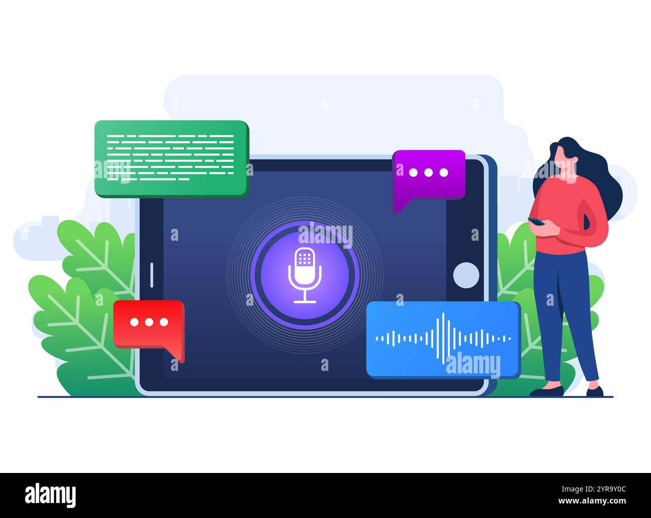 Speech Recognition Convert Online Voice Messages Into Text Using Artificial Intelligence Online