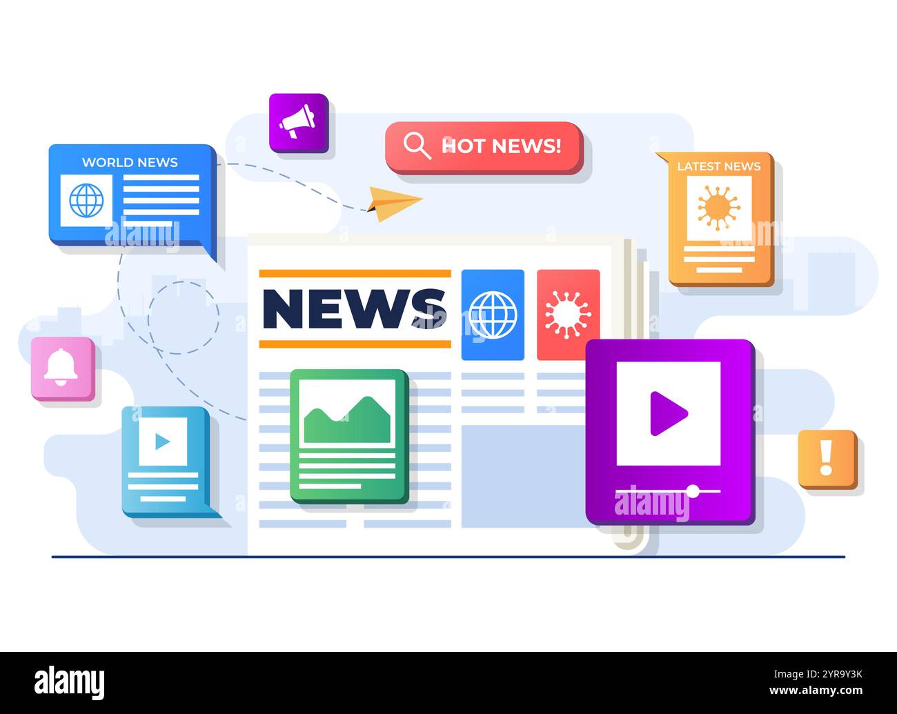 Newspaper frontpage Stock Vector Images - Alamy