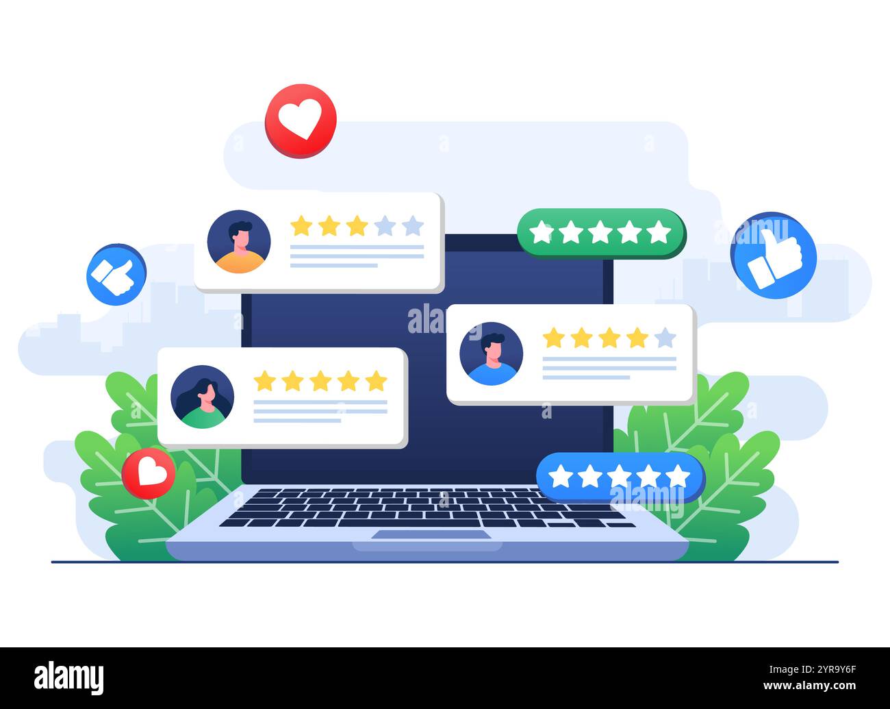 Customer feedback testimonial Stock Vector Images - Alamy