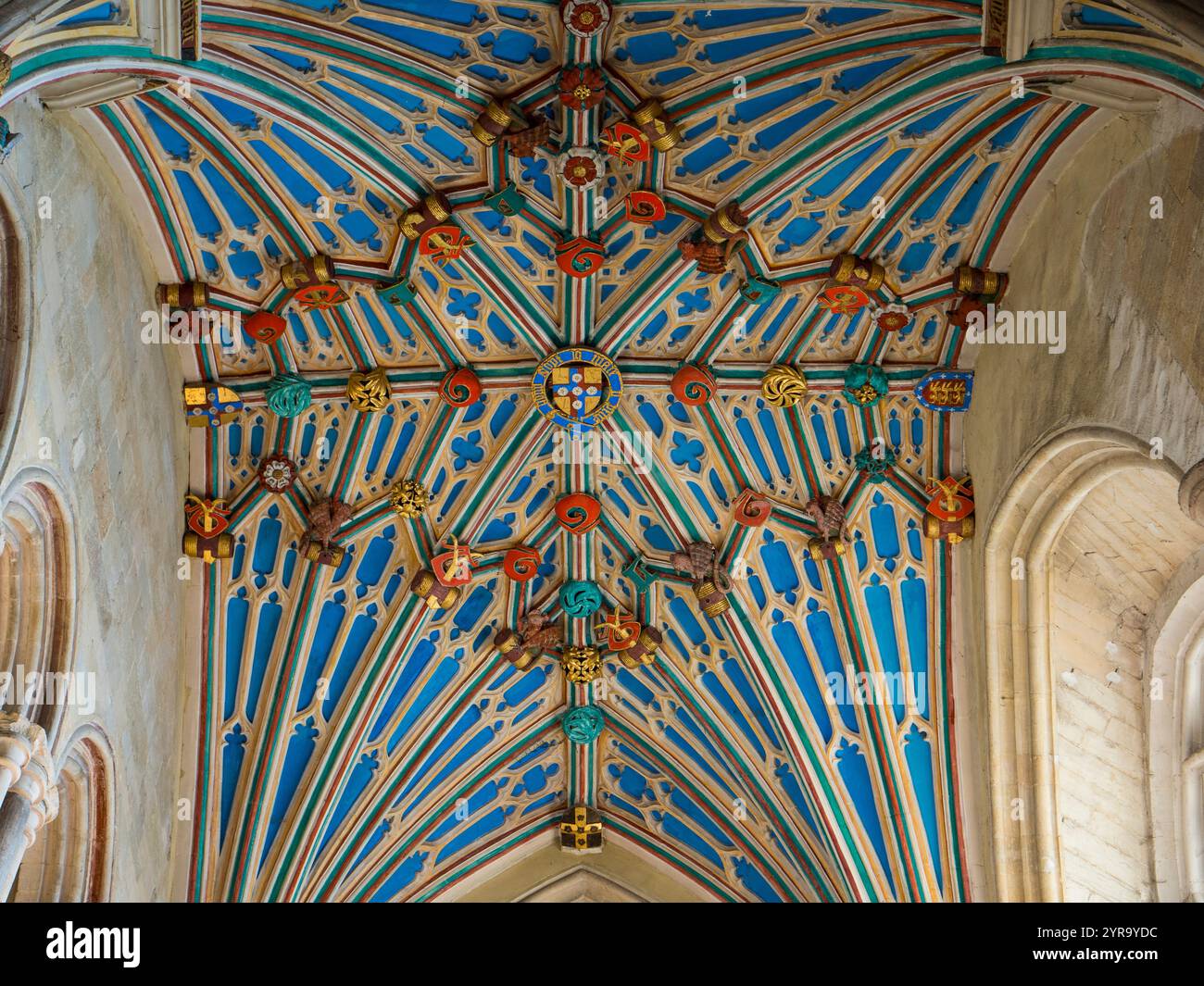 Blue pseudo Fan Vault of the SE Chapel of the Retrochoir, Winchester ...