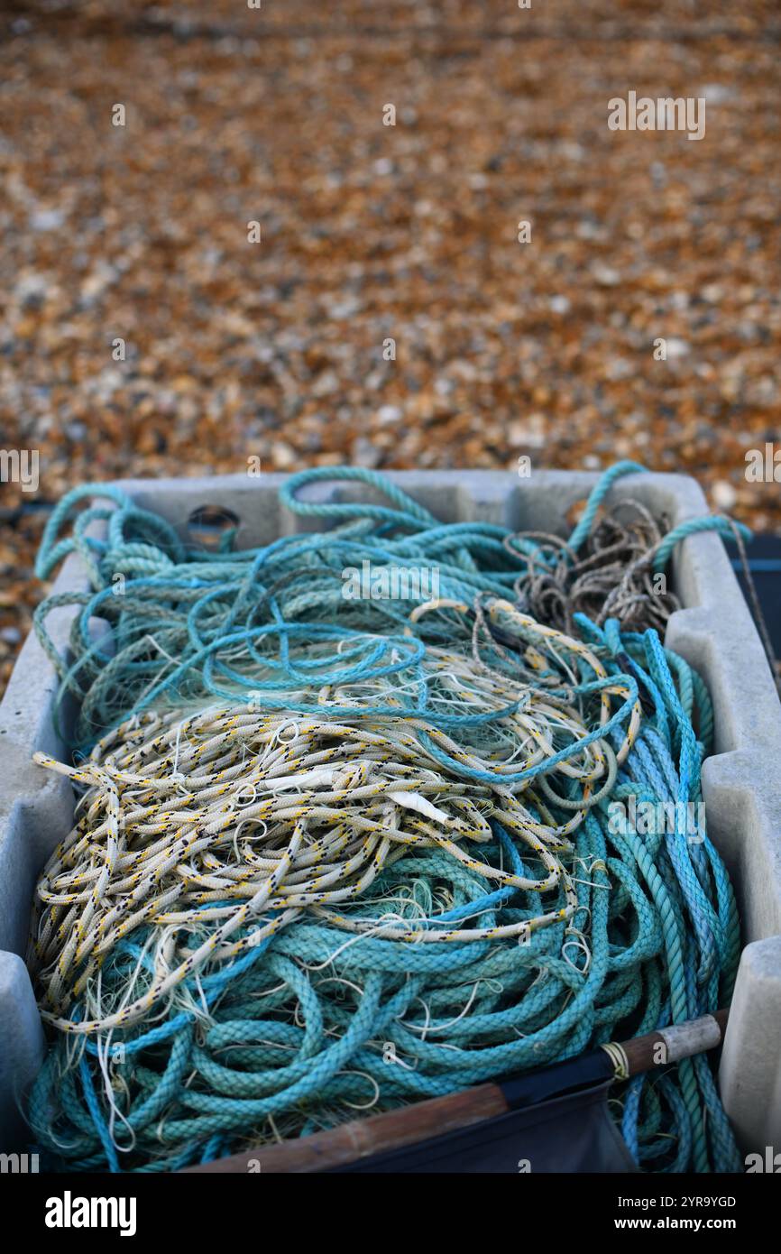 Piles of fishing ropes hi-res stock photography and images - Alamy