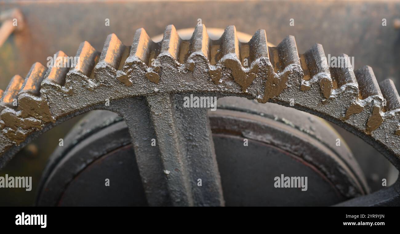 Oil stained cog teeth hi-res stock photography and images - Alamy