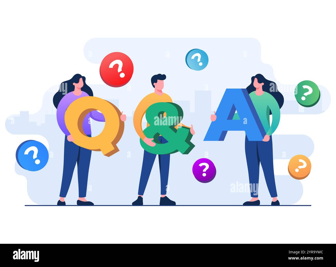 Questions answers faq template Cut Out Stock Images & Pictures - Alamy