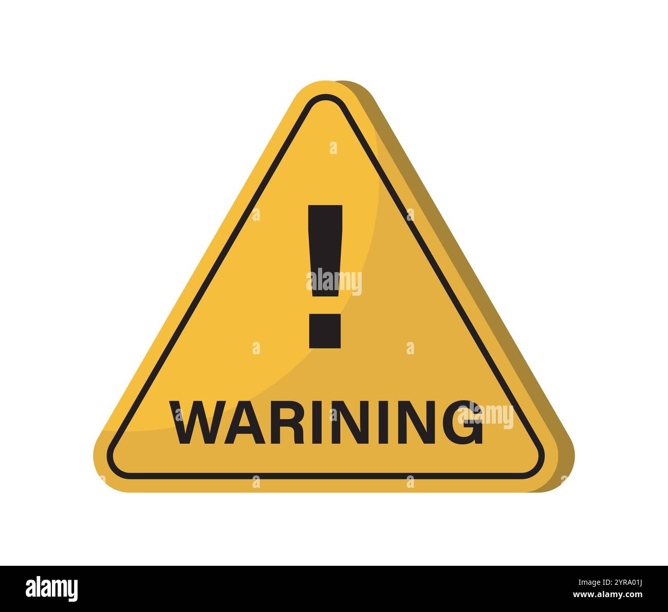 Road work sign. Yellow triangle roadsign with warning. Safety at roads ...