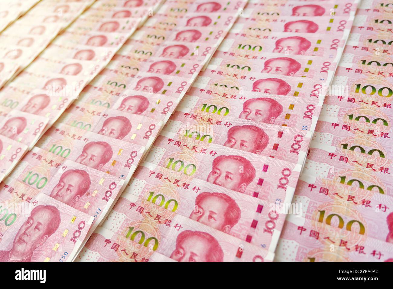 Chinese 100 Yuan paper money. background of Chinese yuan Stock Photo ...