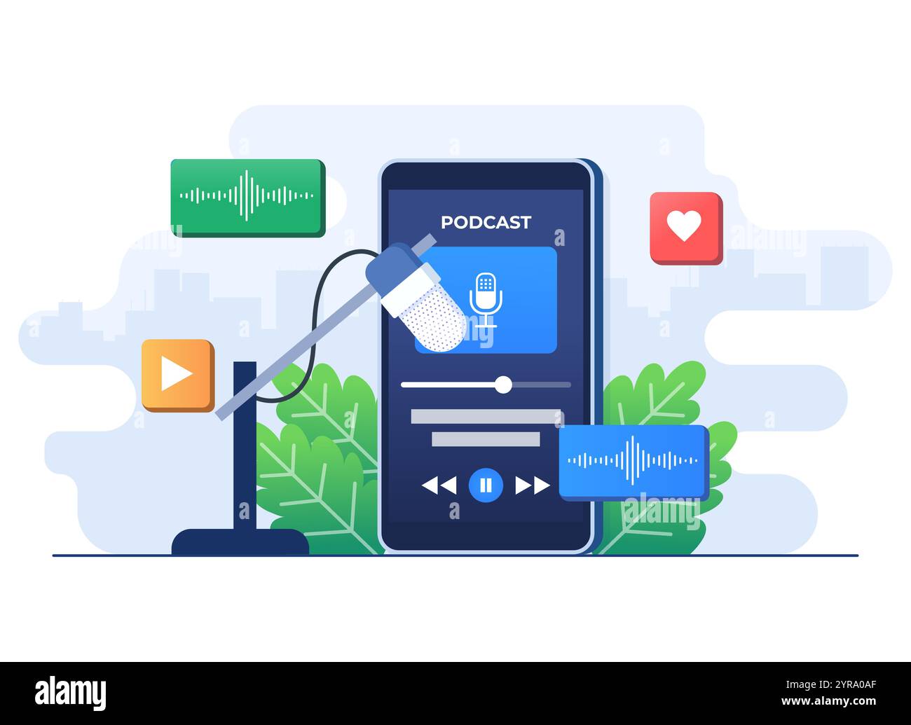 Speech record smartphone Stock Vector Images - Alamy