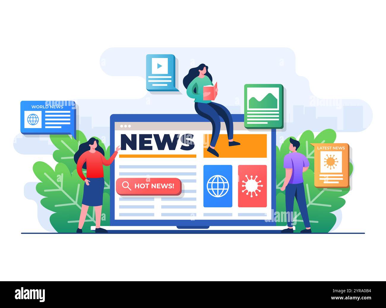 News read Stock Vector Images - Alamy