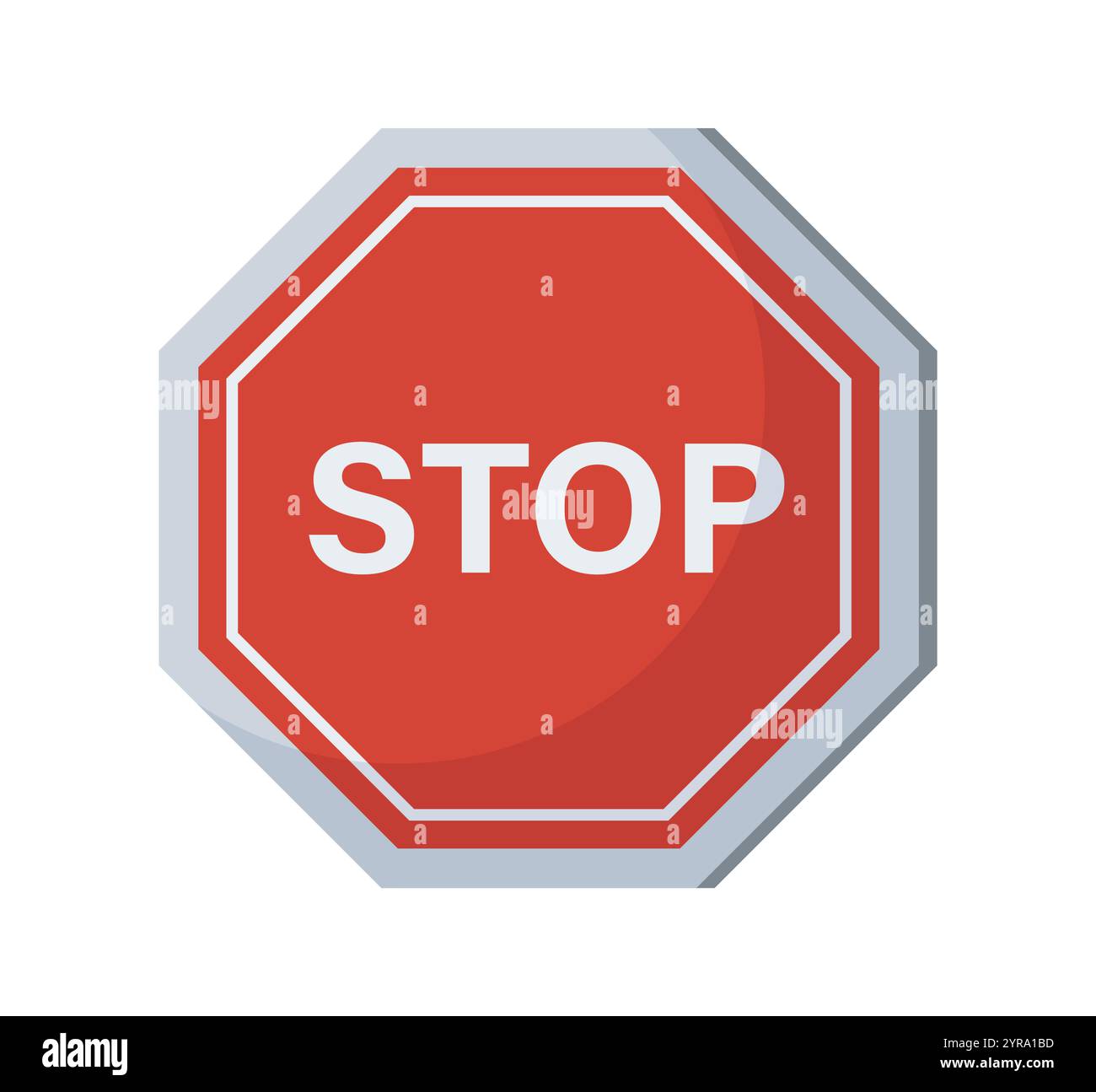 Road work sign. Red roadsign with stop inscription. Safety at roads and ...