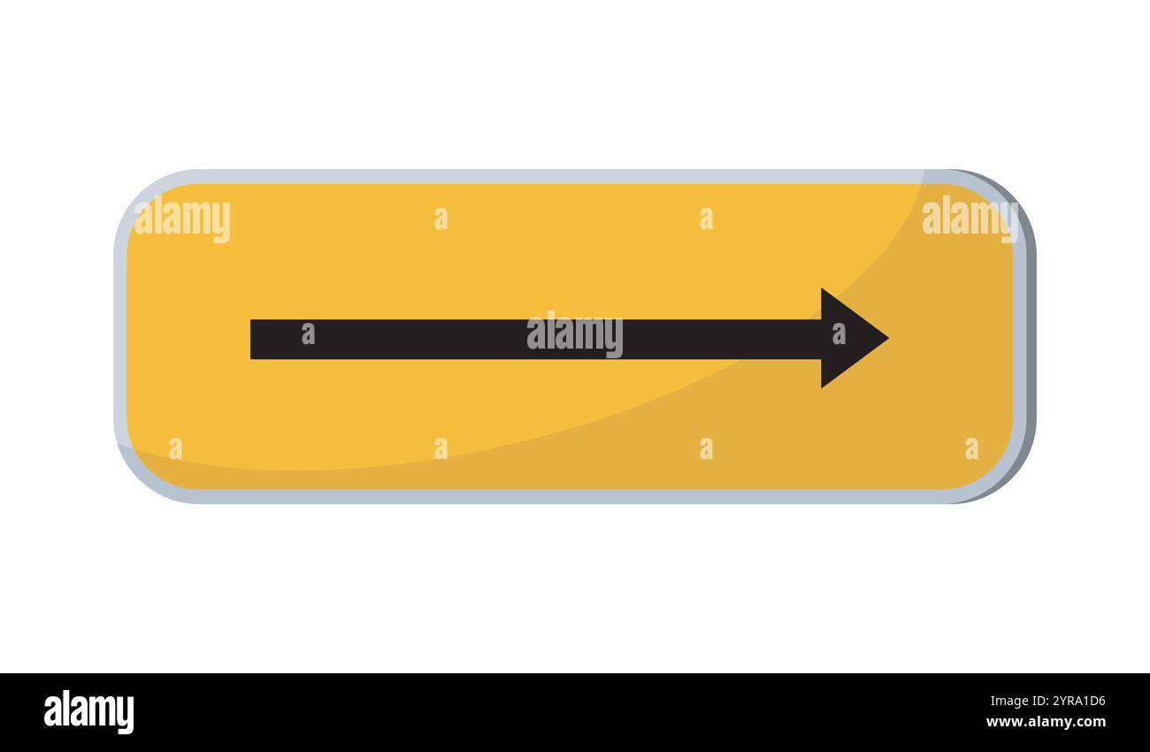 Road work sign. Yellow square roadsign with arrow. Safety at roads and ...