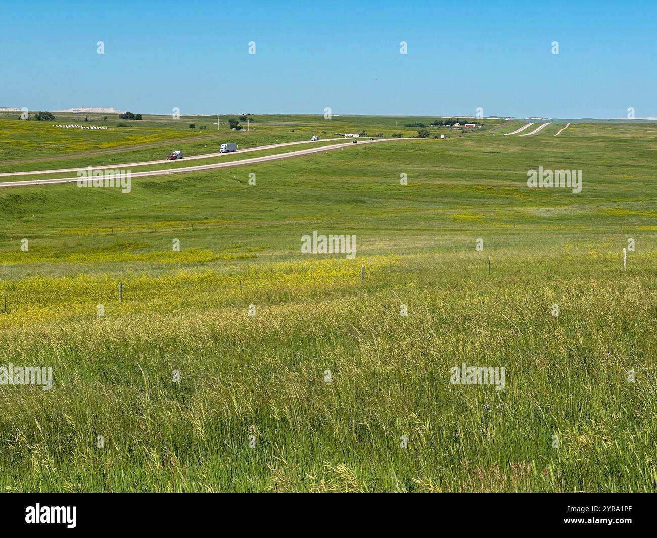 Prairie landscape in the Great Plains, South Dakota Stock Photo - Alamy