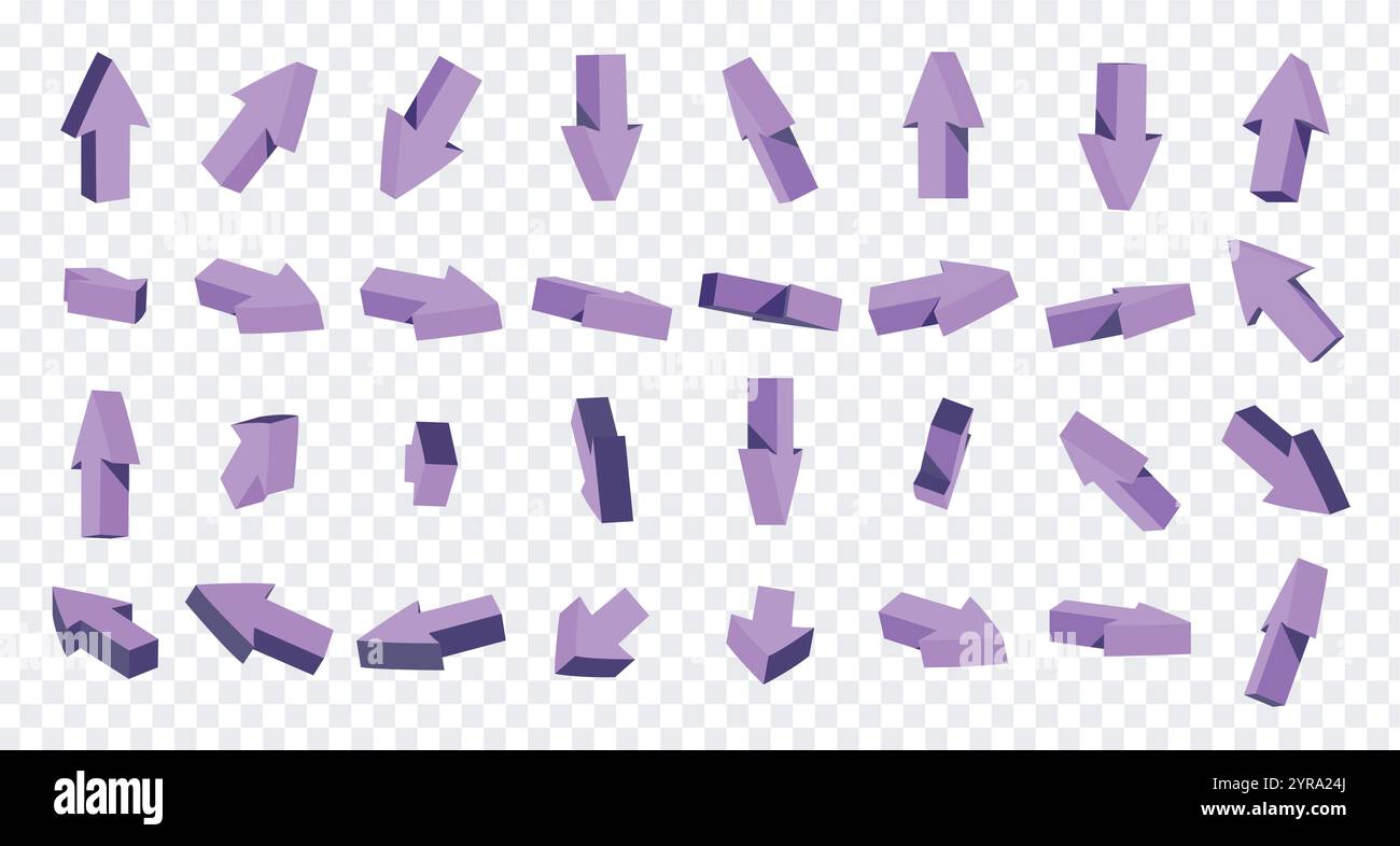 Set of isometric arrows. UI and UX design elements for website ...