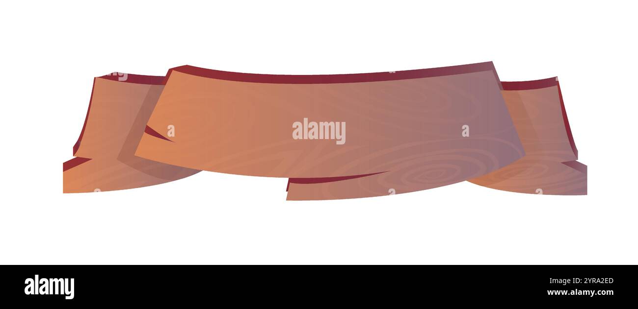 Wooden ribbon template. Hardwood signboard and plank. Template and ...