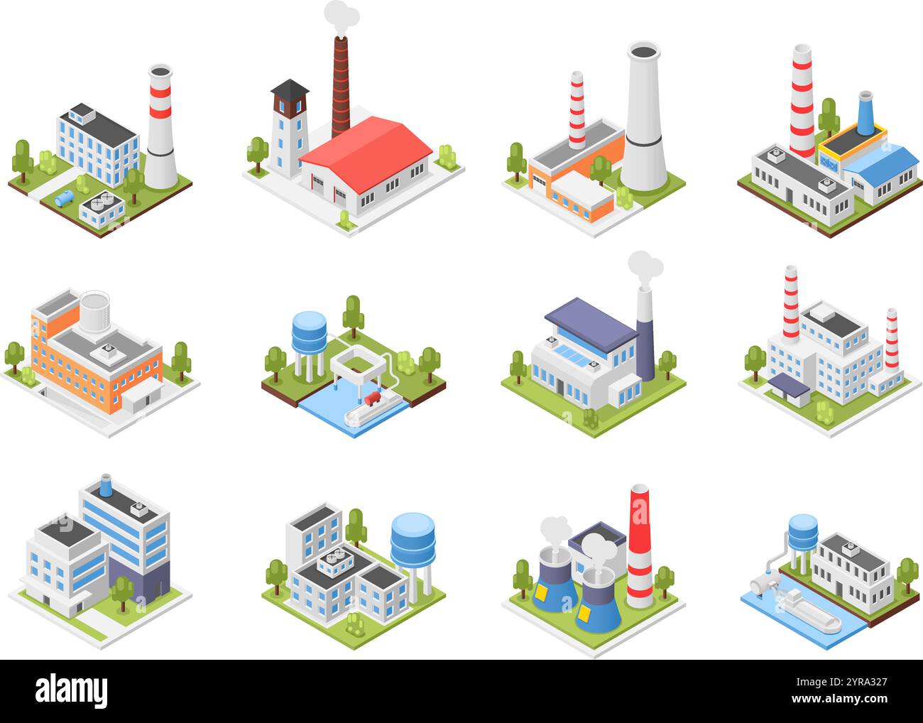 Industrial park warehouses manufacturing facilities Stock Vector Images ...