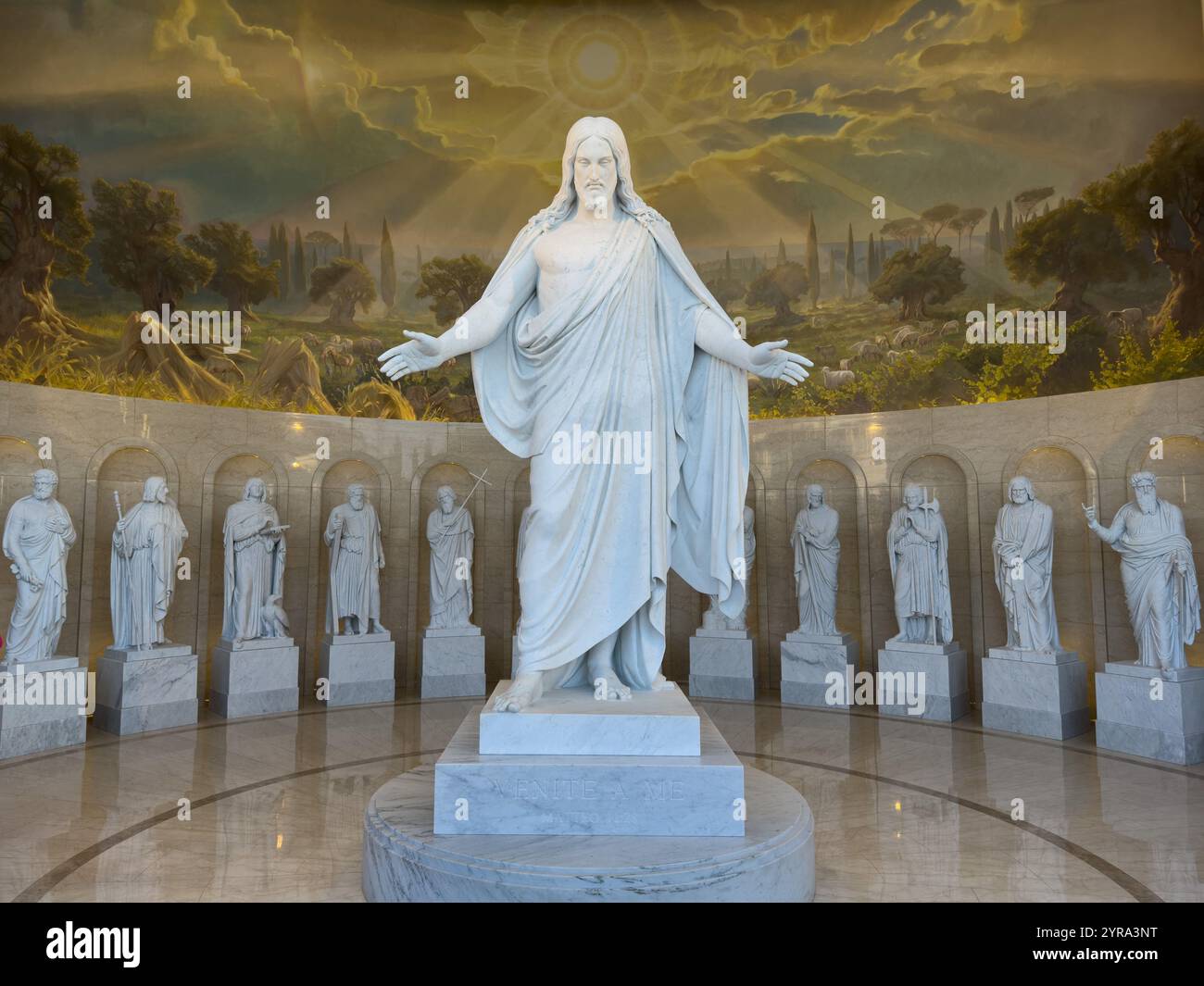 Statues of the Christus and Apostles in the Rome Temple Visitors Center ...