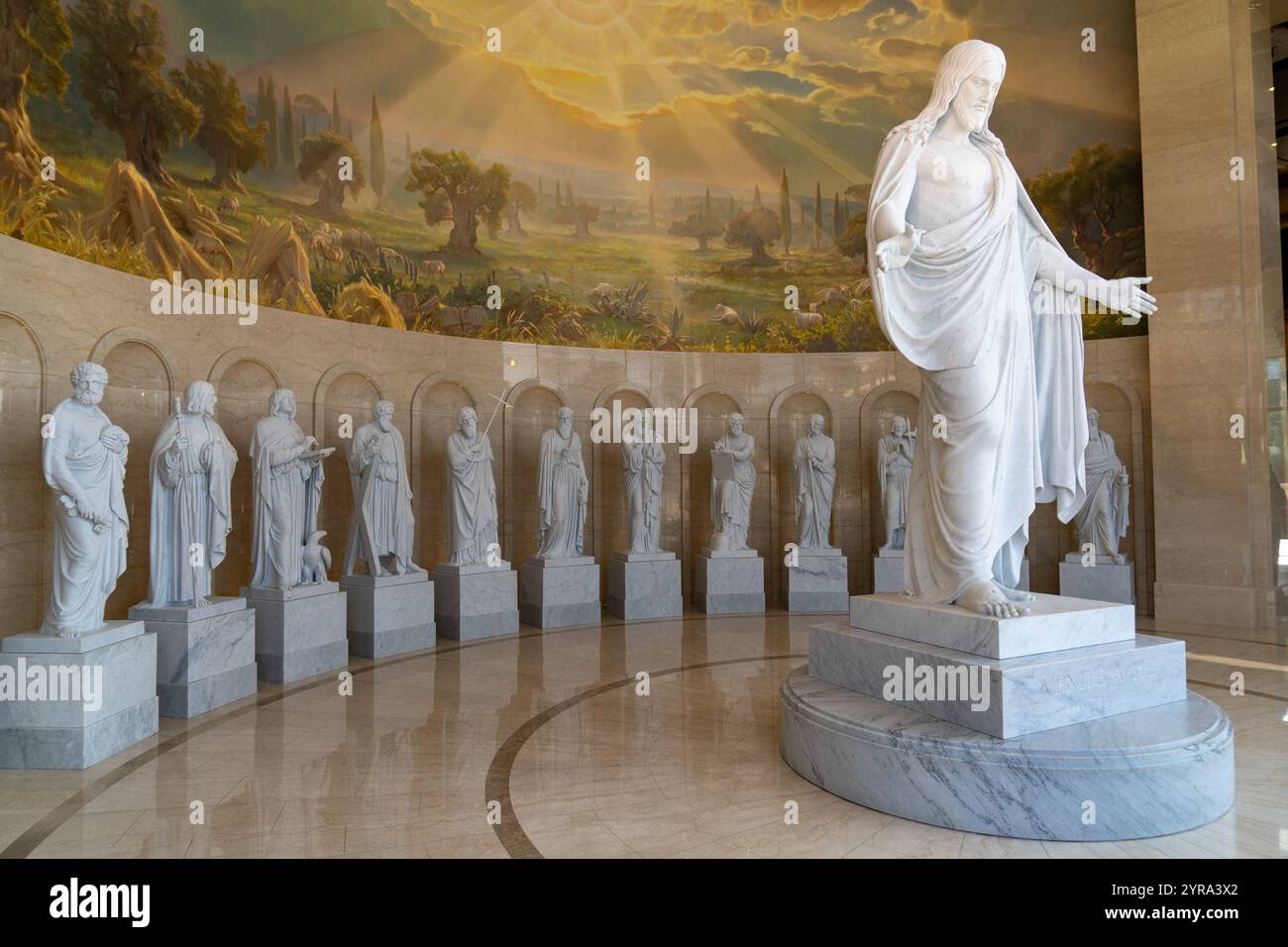 Statues of the Christus and Apostles in the Rome Temple Visitors Center ...