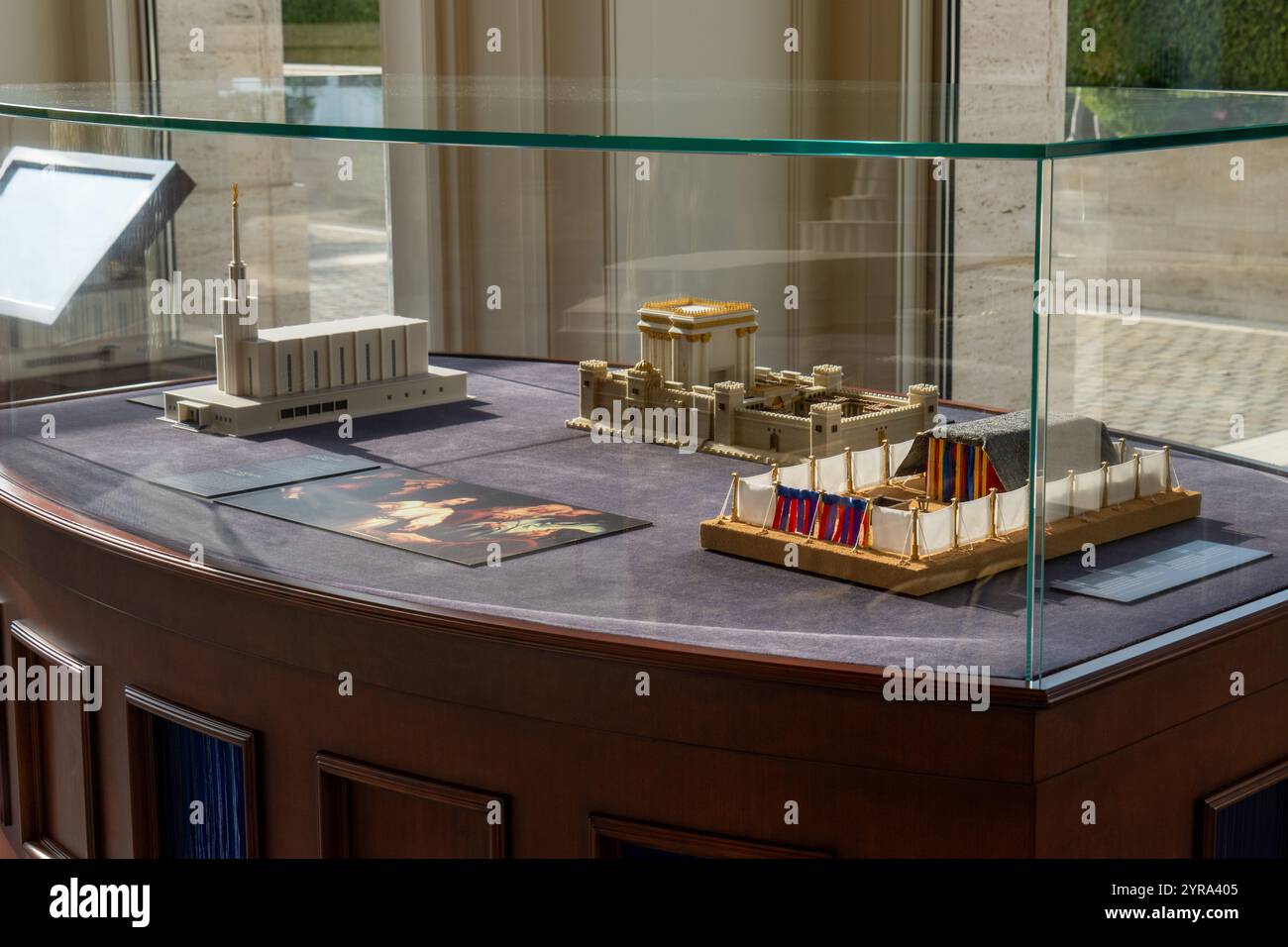 Models of temples in the Rome Temple Visitors Center in Rome, Italy ...