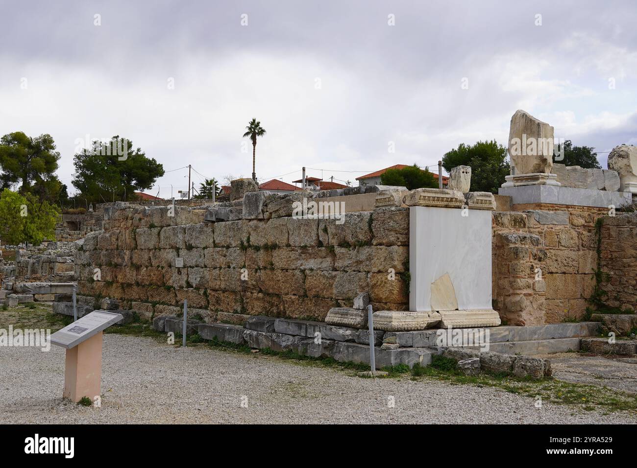 The speaker platform, or bema, in ancient Corinth, from where Saint ...