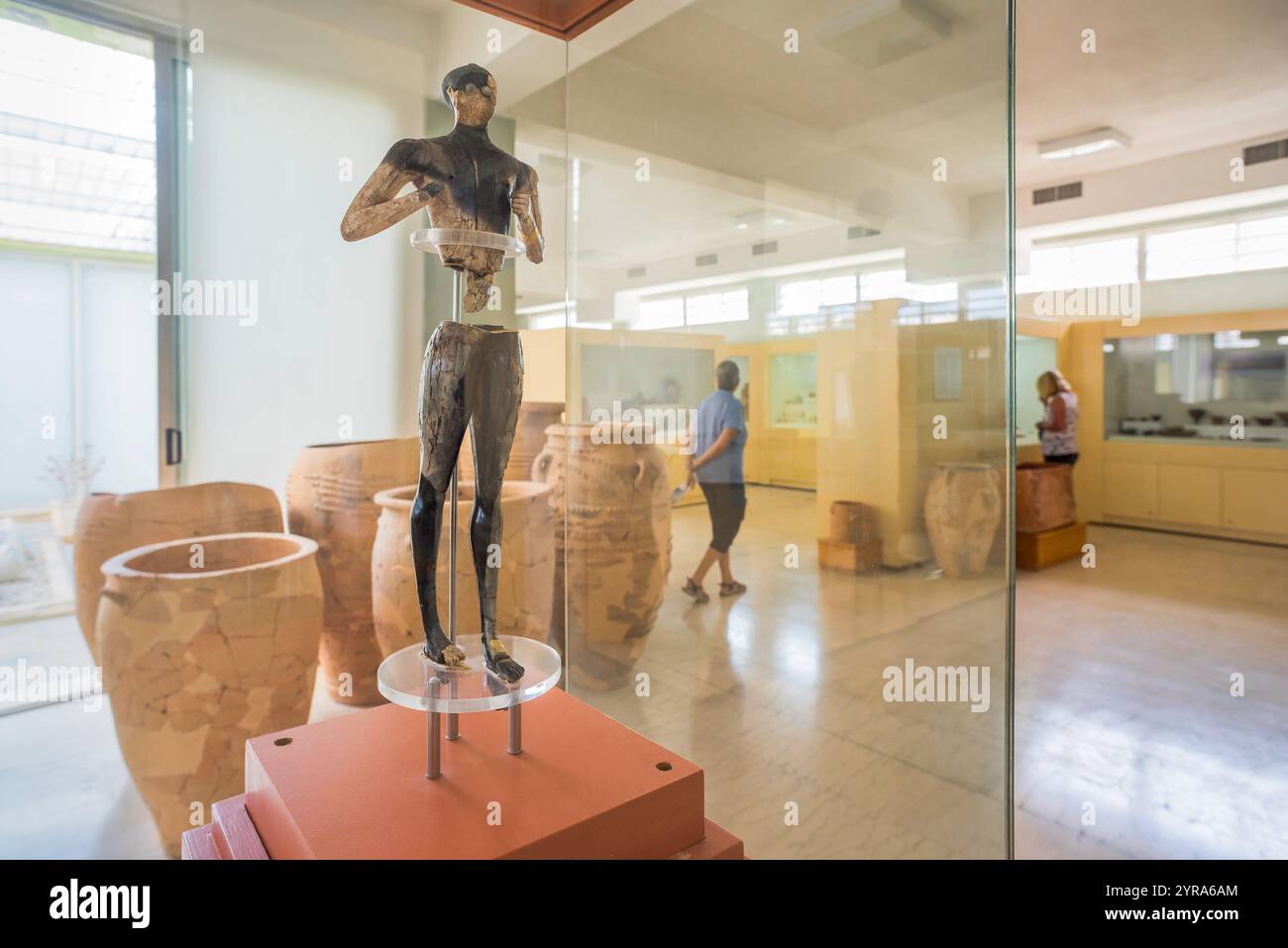 Palekastro kouros, view of the Palekastro Kouros, a finely detailed ...