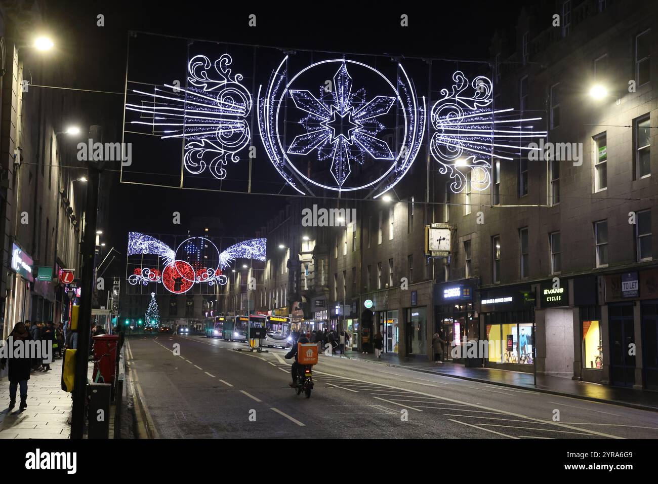 Union Street Christmas Decorations Aberdeen Scotland November 2024 ...