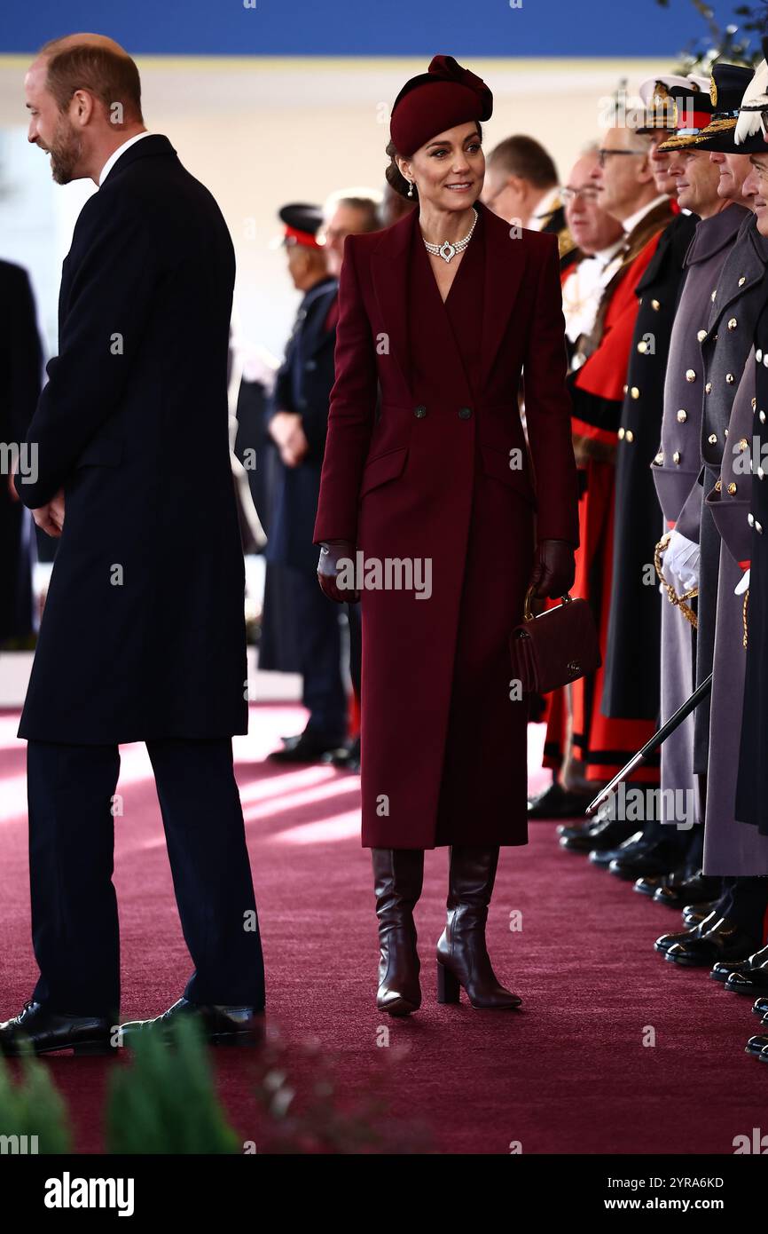 The Prince and Princess of Wales ahead of a ceremonial welcome for the ...