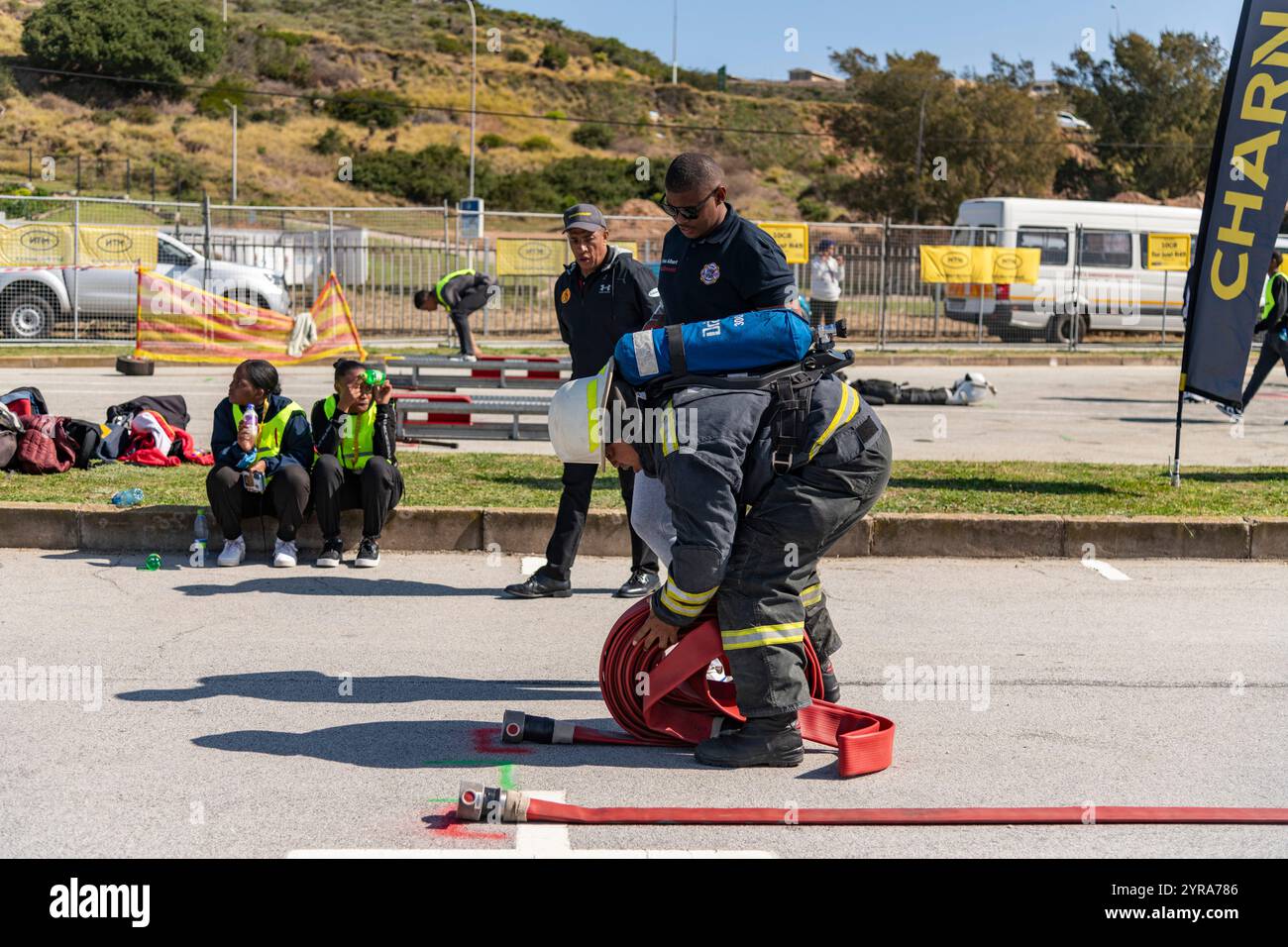 Competitors competing at South Africa's Toughest Firefighter Alive ...