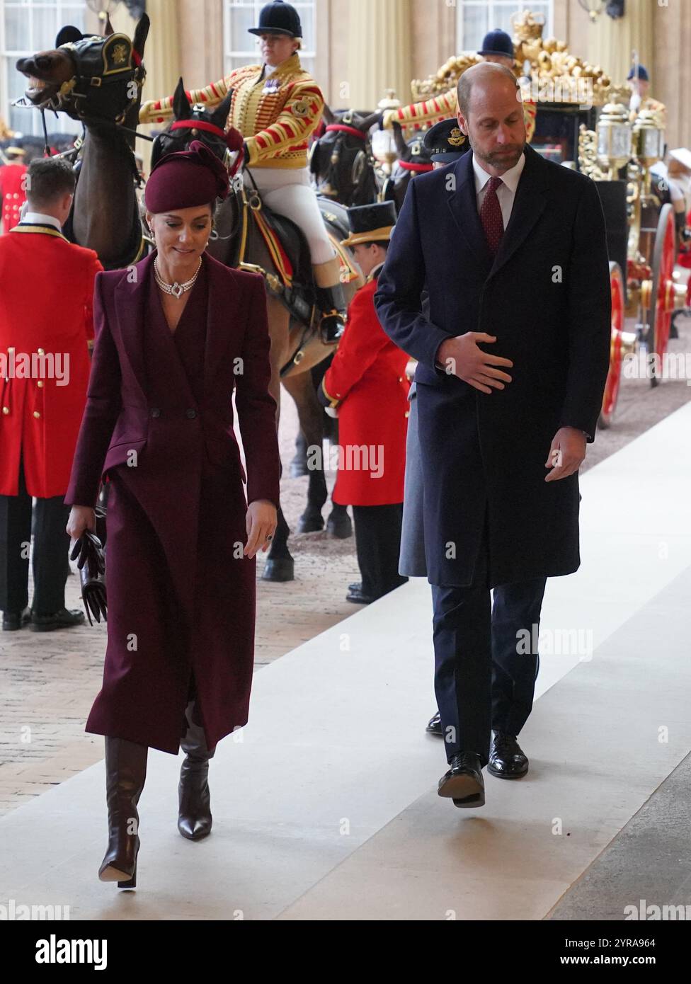 The Prince and Princess of Wales arrive at Buckingham Palace, London ...