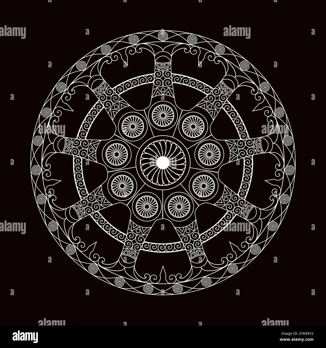 RATHA CHAKRA WHEEL OF HINDUISM Stock Vector Image & Art - Alamy