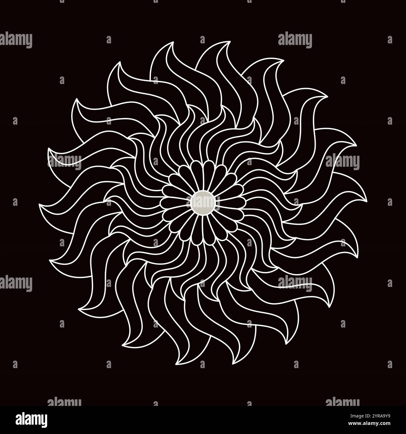 Cosmic Sun yantra Mandala Design Stock Vector Image & Art - Alamy