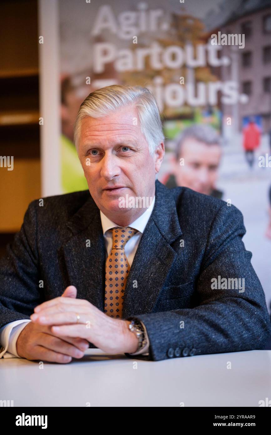 Belgium, Brussels, January 11, 2024: visit of Philippe of Belgium, King ...