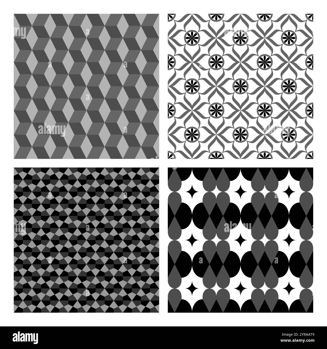 Seamless pattern collection hi-res stock photography and images - Alamy