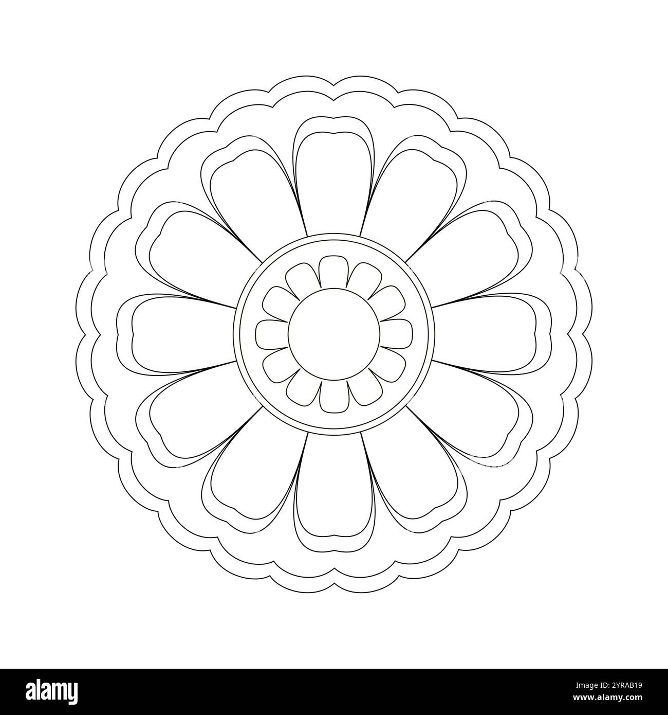 Circular Flower Design Stock Vector Image & Art - Alamy