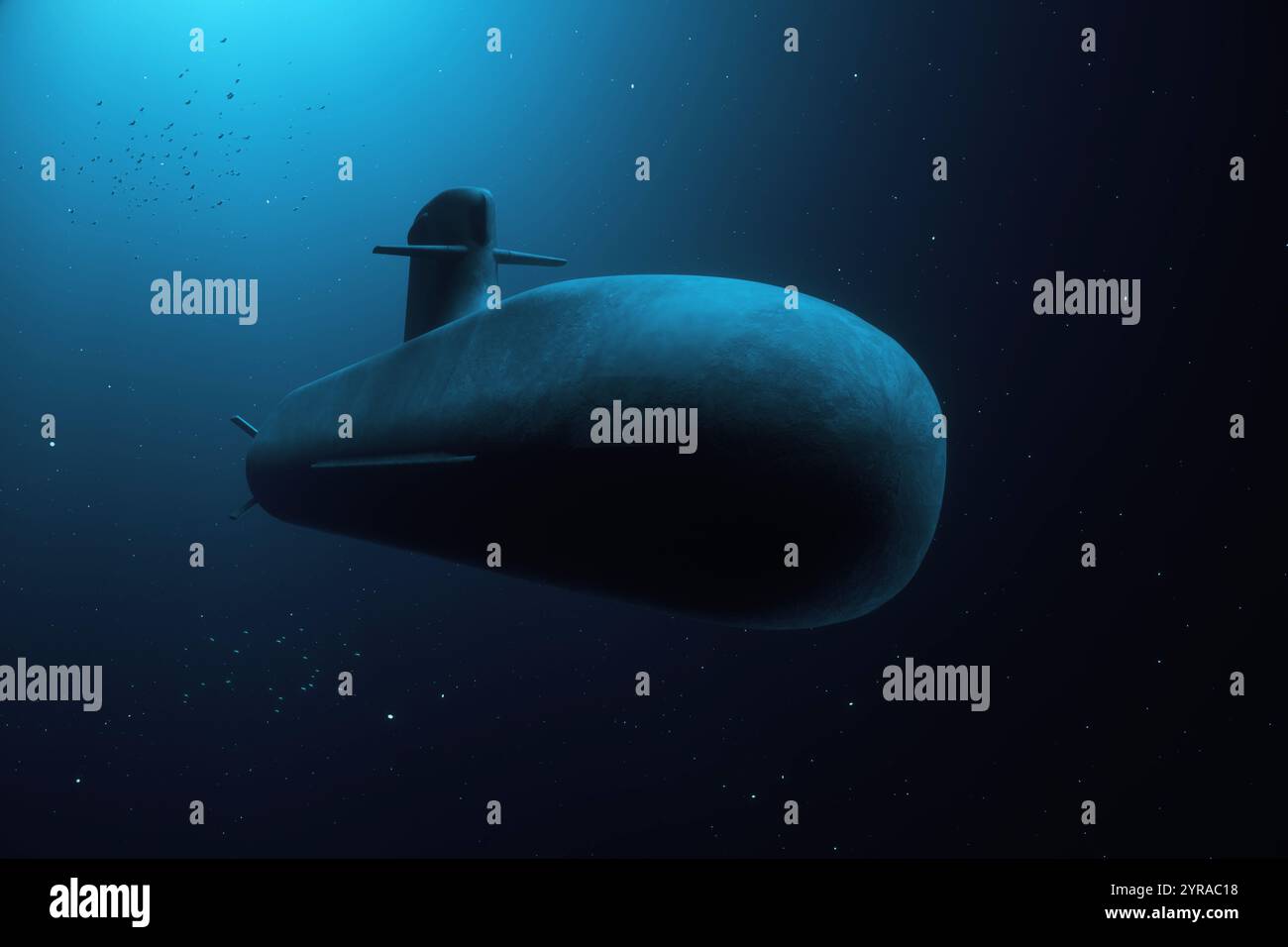 Submerged Barracuda-class Ballistic missile submarine belonging to the ...