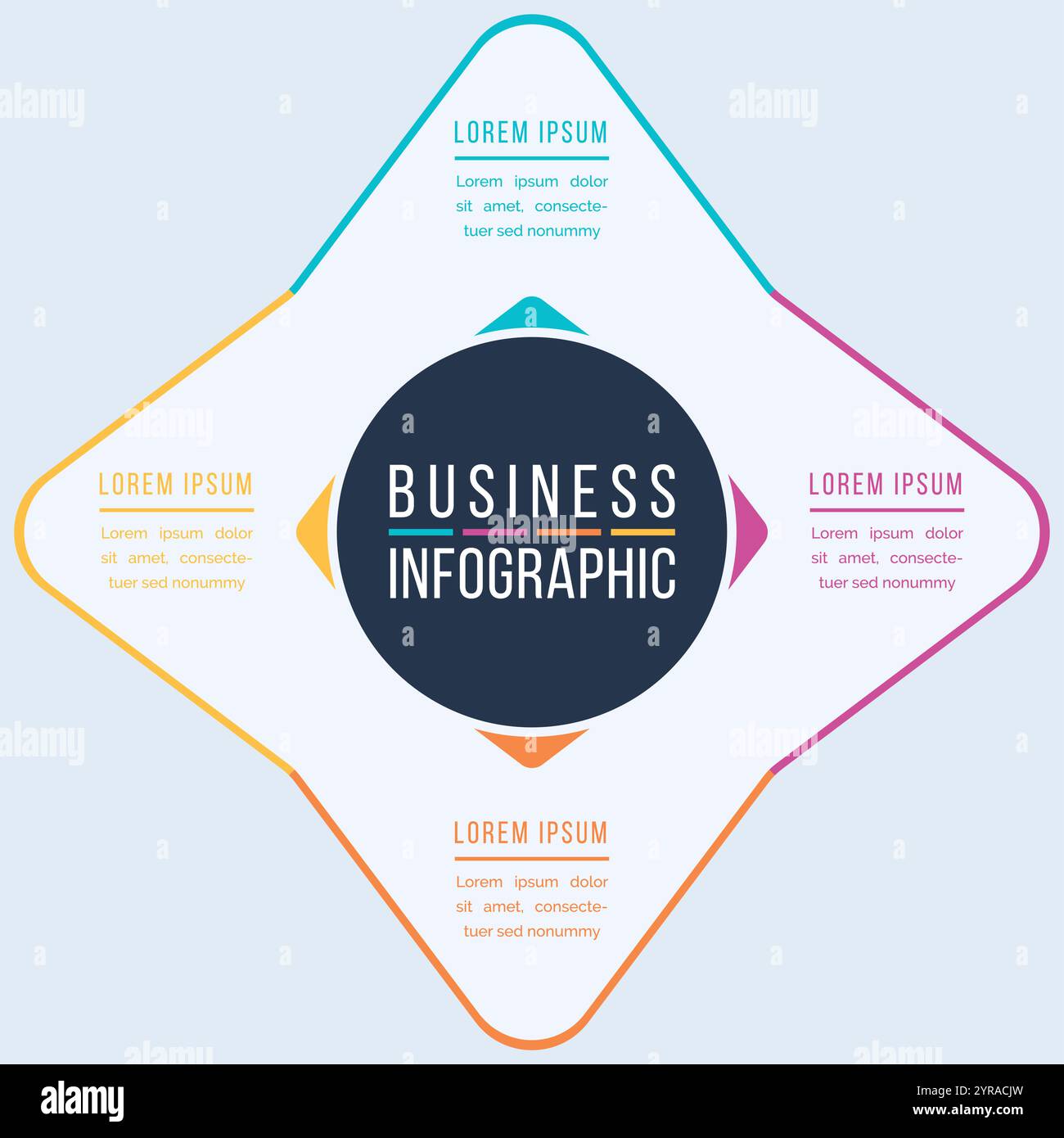 Infographic business design 4 steps, objects, elements or options ...