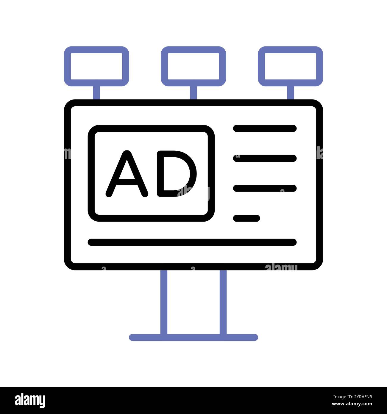 Grab this creatively crafted icon of advertisement board in trendy style Stock Vector Image ...