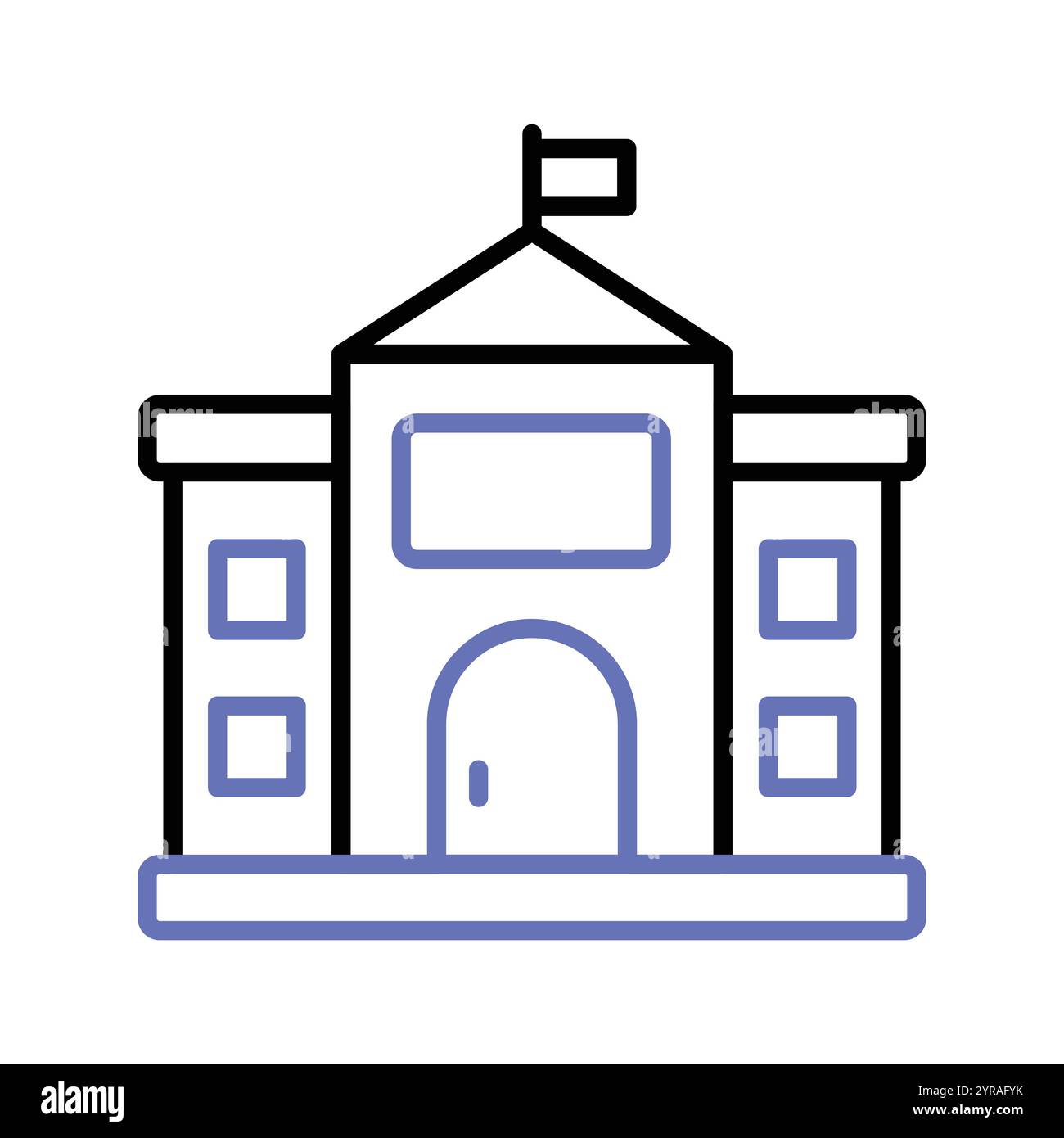 Get your hold on this amazing icon of school building, isolated on ...