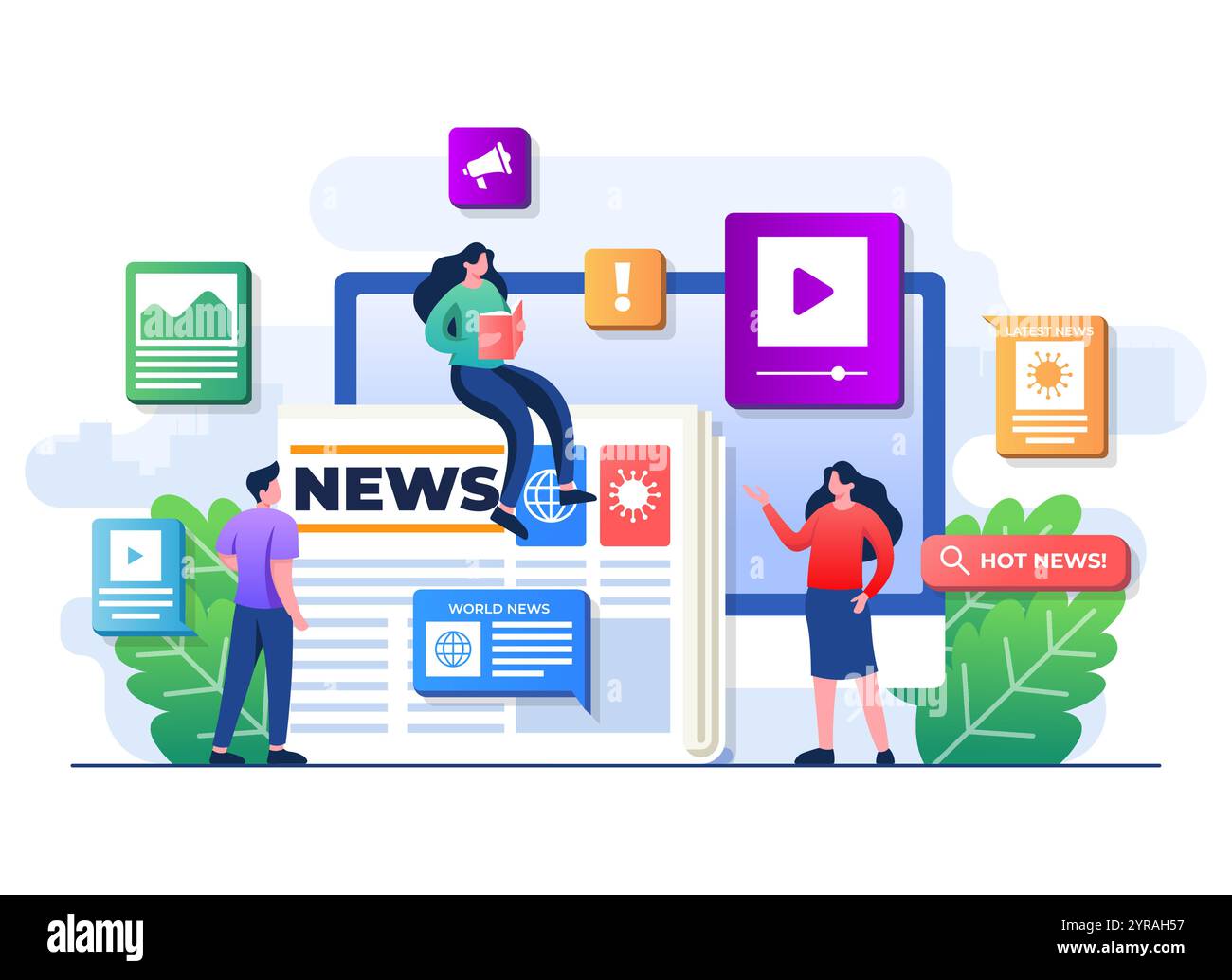 News read Stock Vector Images - Alamy