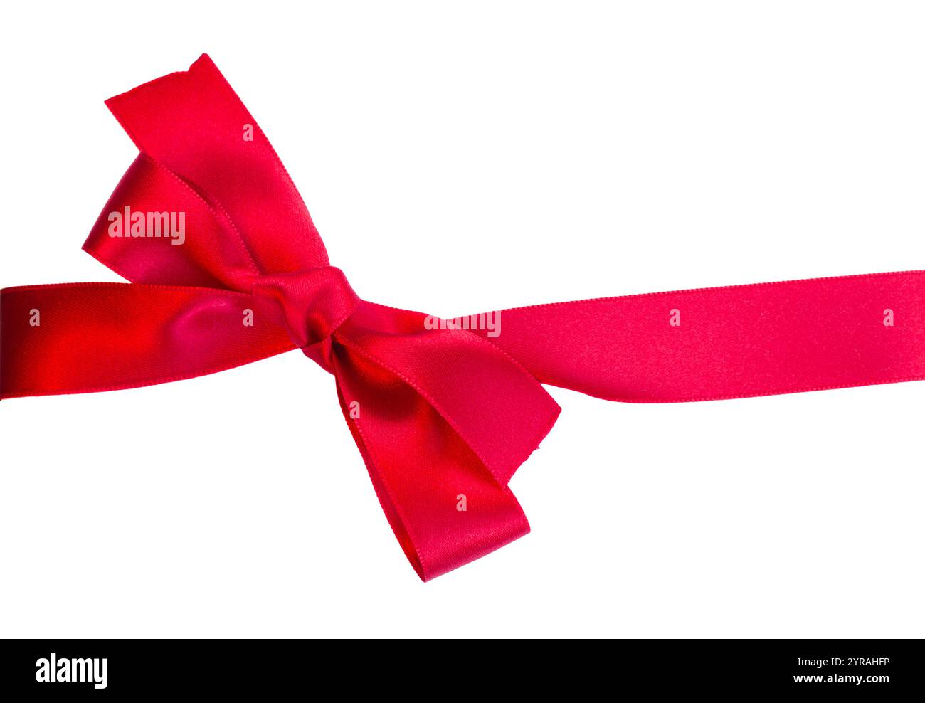 red silk bow isolated on white background Stock Photo - Alamy