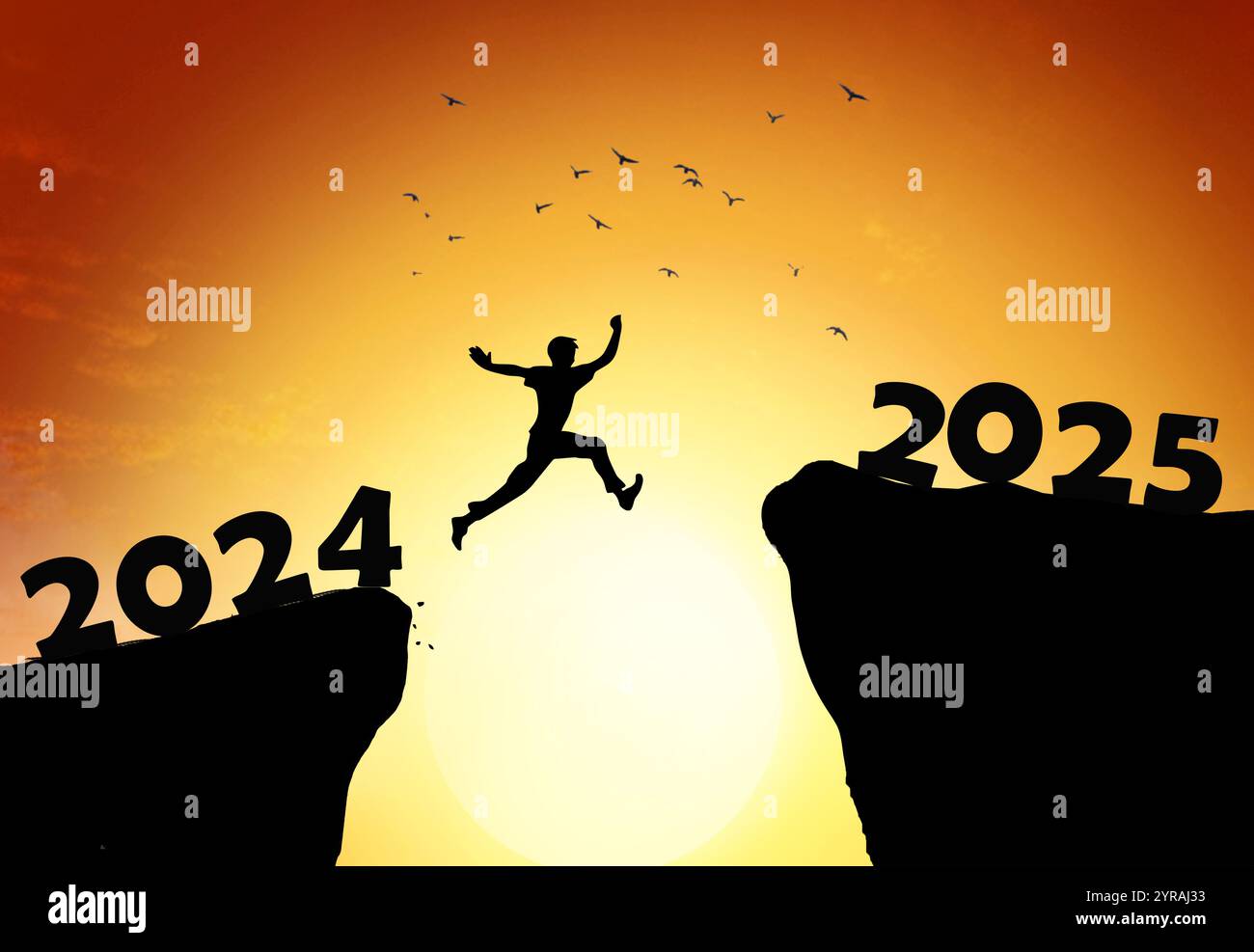 Man jumping on cliff 2025 over the precipice with stones at amazing ...