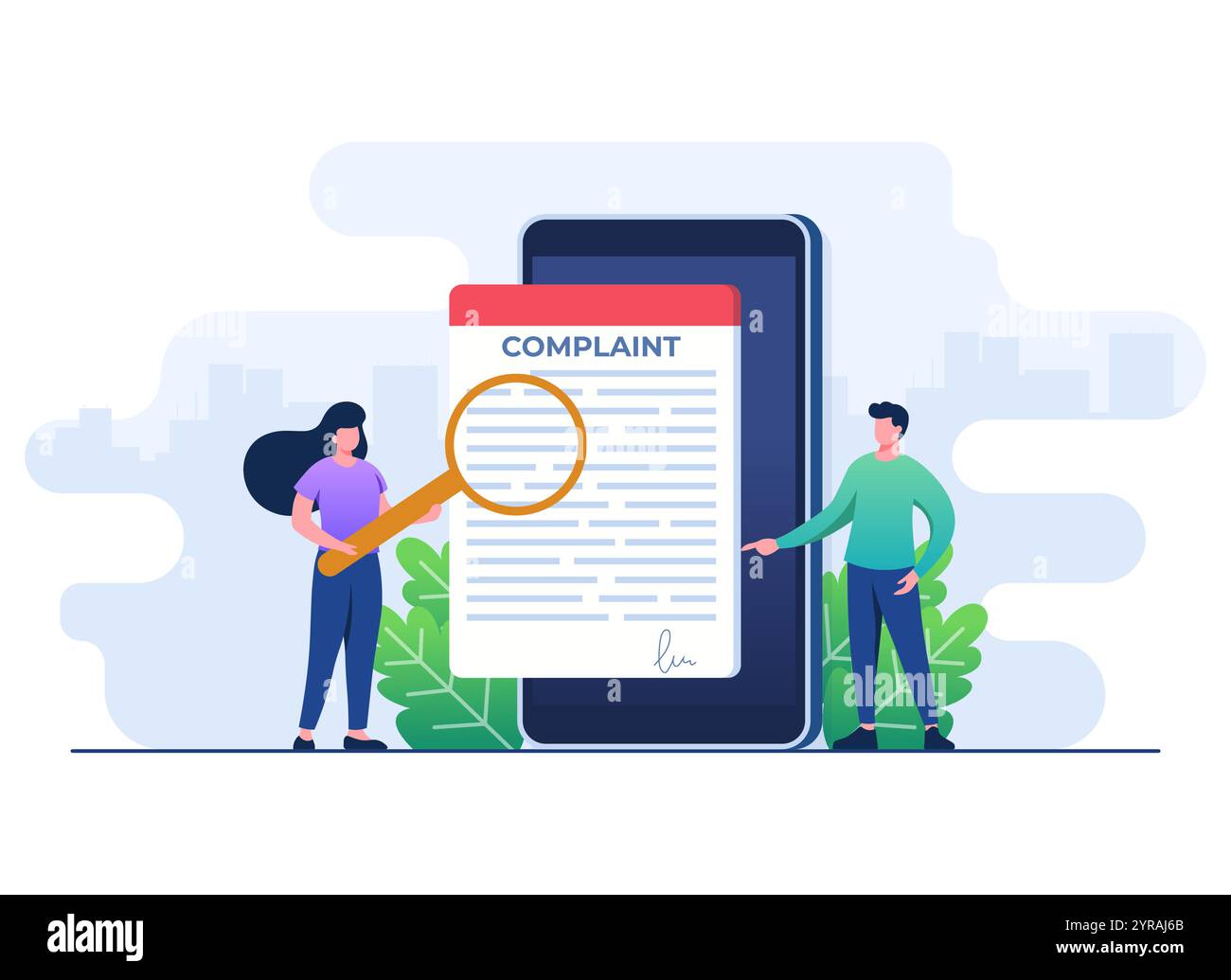 Online complaint concept flat illustration vector template, Claim ...